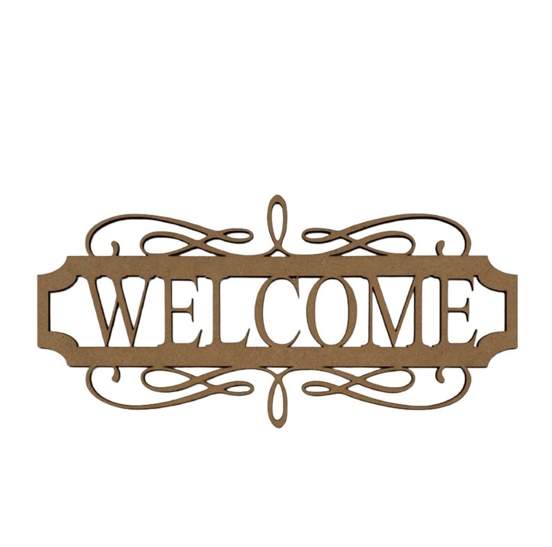Welcome Wall Décor Wooden MDF DIY - Etsy