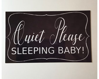 Baby Sleeping Sign | Etsy UK