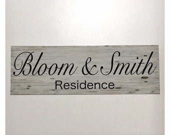 Residence Name Sign - Etsy