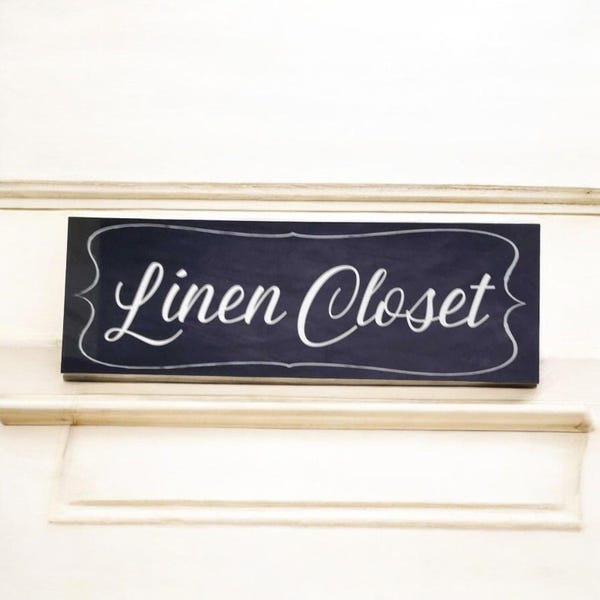Linen Closet Sign - Etsy