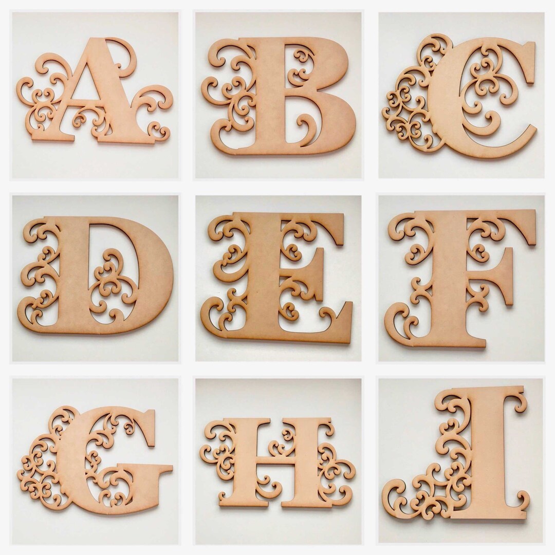 Letter Letters Alphabet MDF Raw Timber Personalised Custom - Etsy