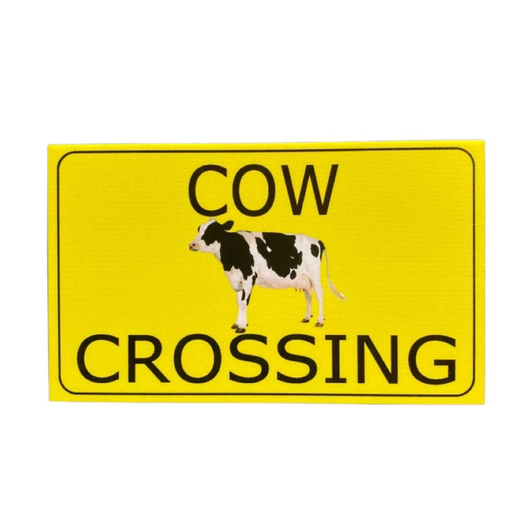 Cow Crossing Sign - Etsy