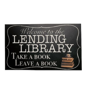 Lending Library Street Book Borrow Sign - Etsy