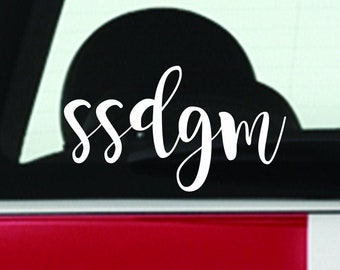 Ssdgm Car Decal - Etsy