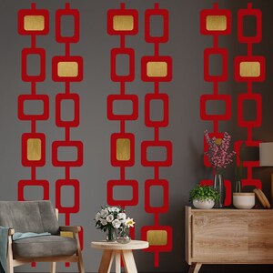 Mid Century Modern Square Columns, Retro 70s Decor, Wall Panels, Mid ...