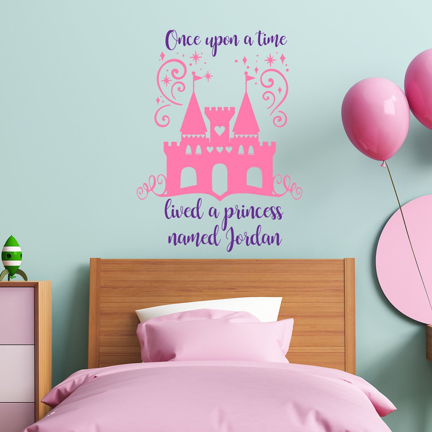 Princess Castle Custom Decal Once Upon a Time Lived a - Etsy