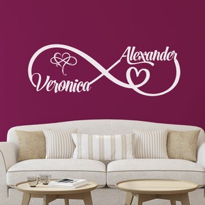 Personalized Infinity Name Sign - Custom Wall Decal - Etsy