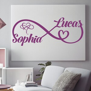 Personalized Infinity Name Sign - Custom Wall Decal - Etsy
