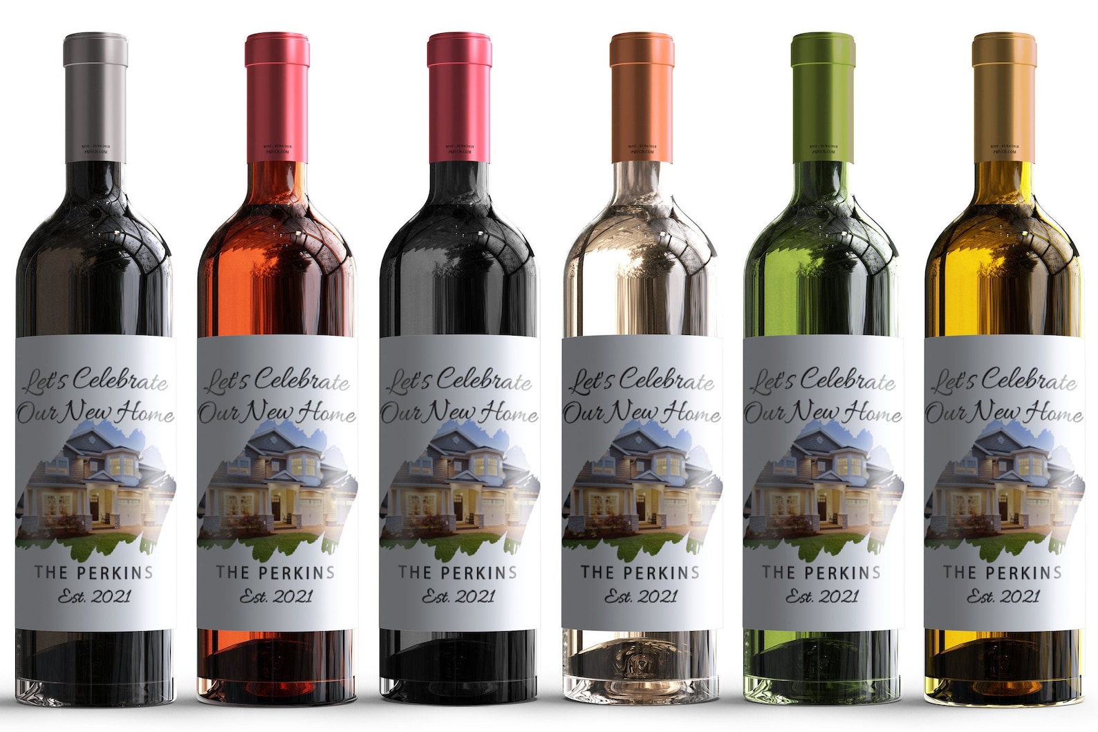 New Home Owner Custom House Wine Label Personalized New Home | Etsy