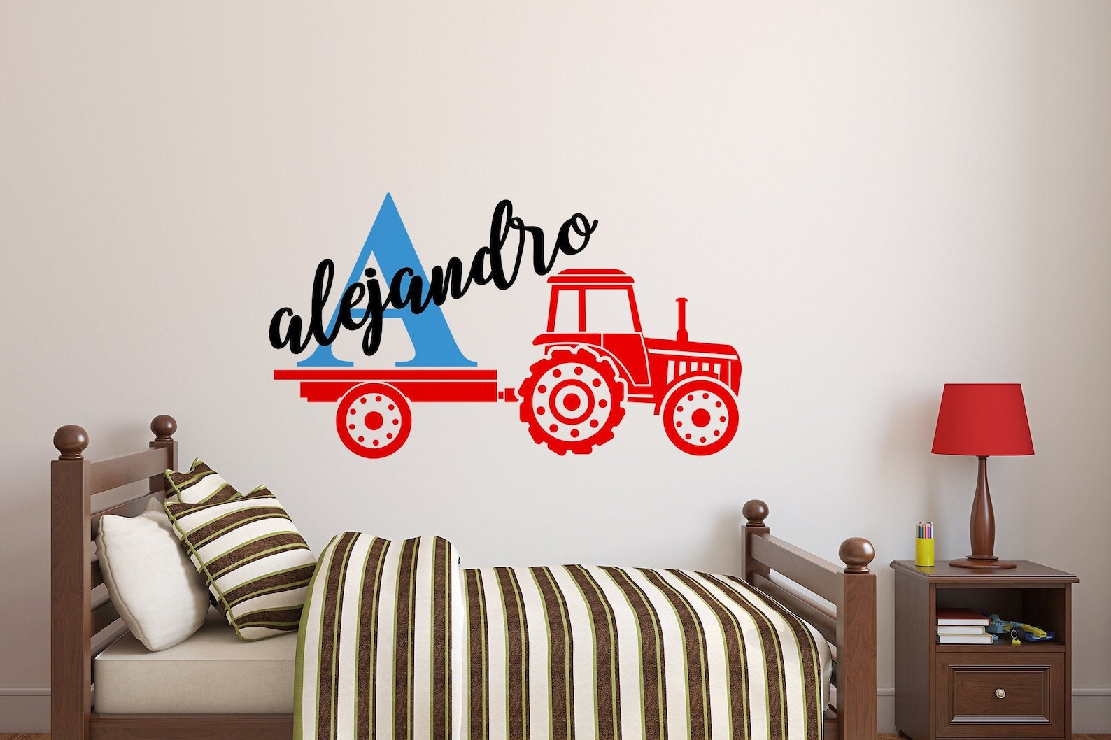 Custom Farm Truck Name Wall Decal for Boys Nursery Baby Room | Etsy