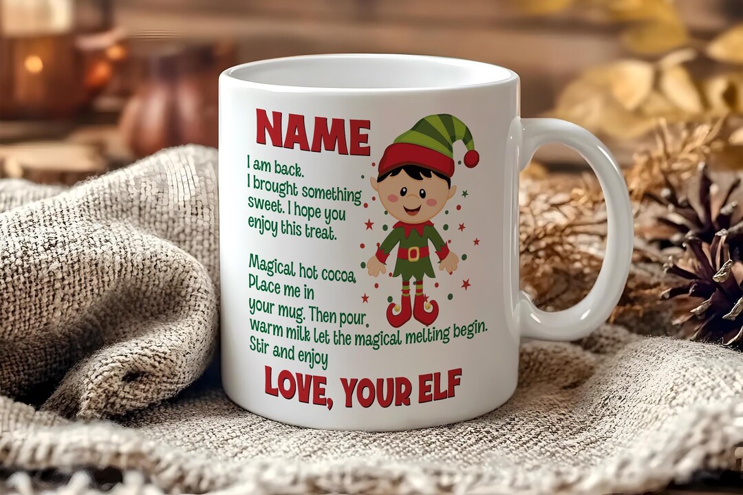 Custom Elf Return Mug | "elf I'm Back" Gift From Santa | Personalized ...
