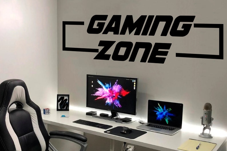 Gaming Zone Wall Decal: Gamer Room Decor - Etsy
