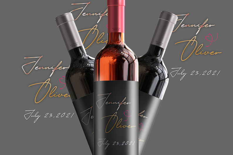 Personalized Wedding Wine Bottle Labels Custom Wine Bottle - Etsy