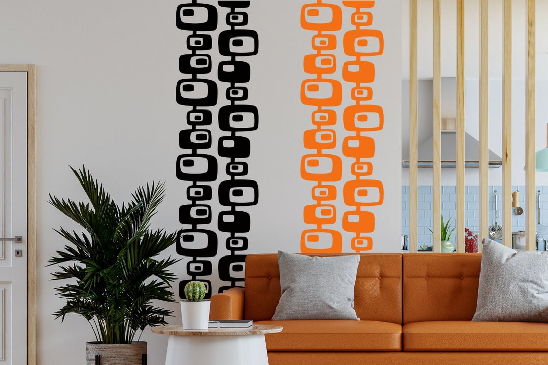 Custom Colors Retro Mid Century Modern Art. Abstract Geometric Seamless ...