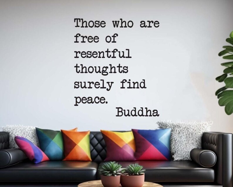 Buddha Quote Wall Decal – Zen Inspirational Vinyl Sticker for Yoga Home ...