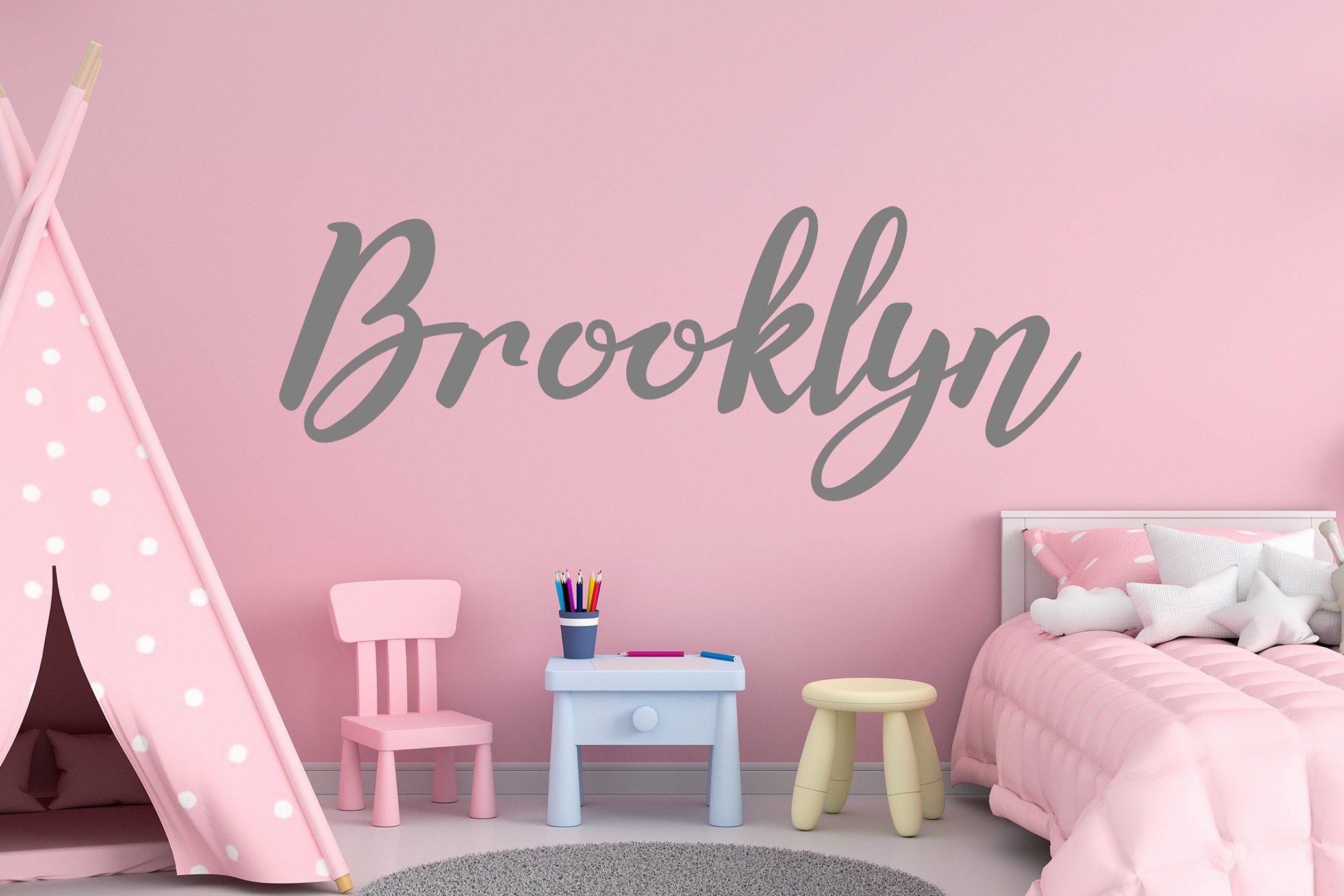 Custom Name wall sticker Personalized wall Decal Girls Room | Etsy