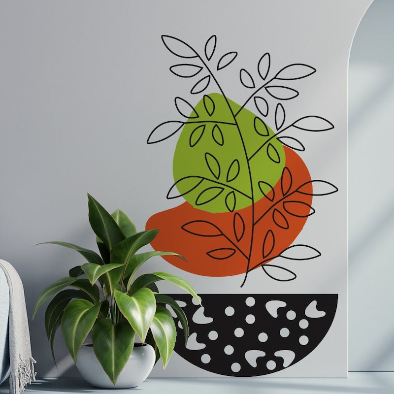 Plant Wall Decals - Etsy