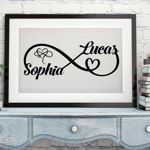 Personalized Infinity Name Sign - Custom Wall Decal - Etsy
