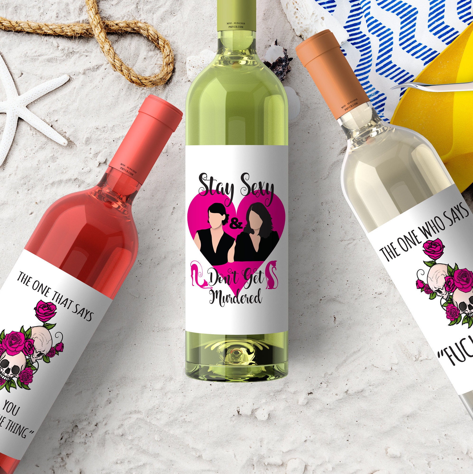 My Favorite Murder Wine Labels Party Stay Sexy Don't Get - Etsy