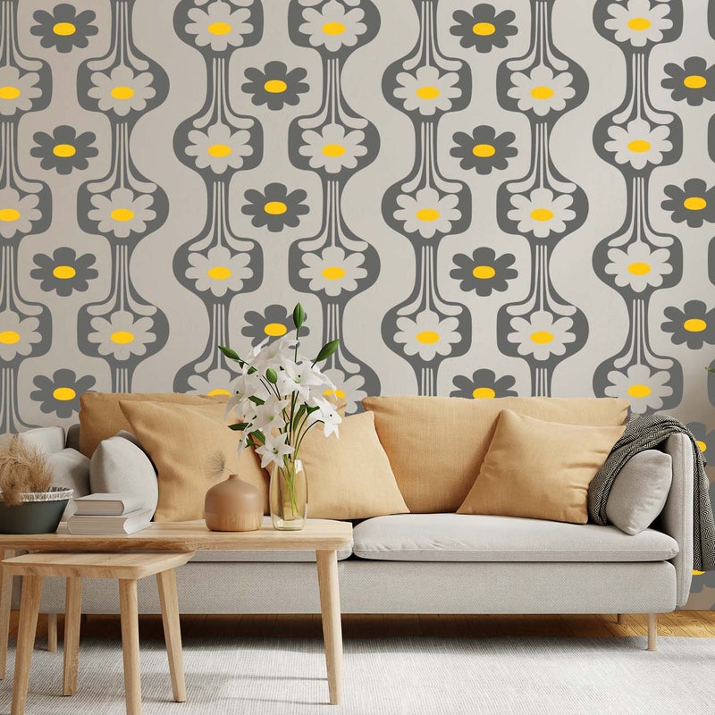 Retro Wall Stencil - Etsy