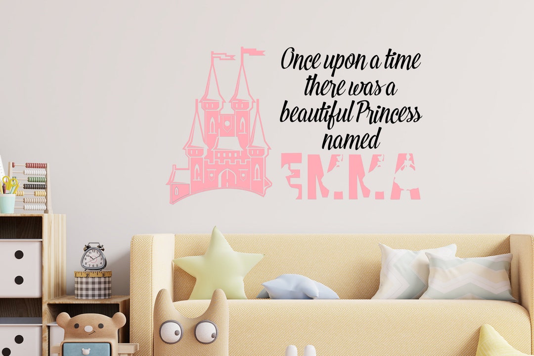 Personalized Wall Decal Girl Name Wall Decal Princess Nursery Wall ...