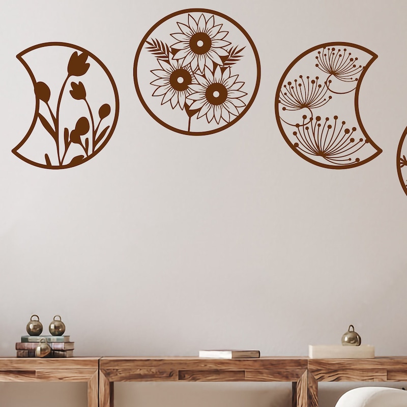 Moon Phase Wall Decal - Etsy