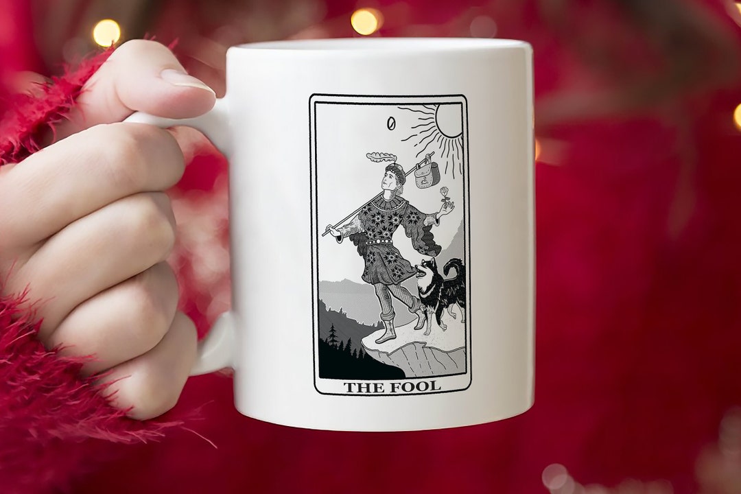 The Fool Tarot Card Coffee Mug, Tarot, the Fool, Funny Mug, Cute Mug ...