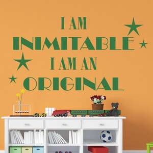 I Am Inimitable I Am Original Wall Decal - Etsy