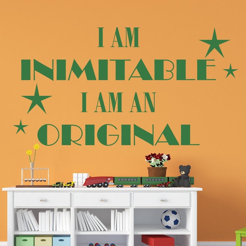 I am Inimitable I am Original Wall Decal | Etsy