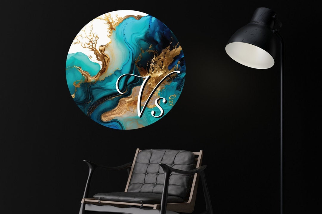 Personalized Circle Wall Decal | Custom Sticker Print | Peel and Stick ...