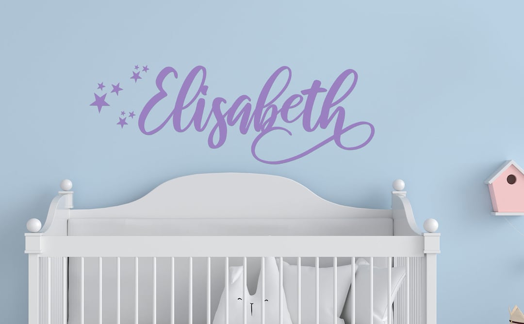 Personalized Wall Decal Girl Name Wall Decal Nursery Wall Decal Vinyl ...