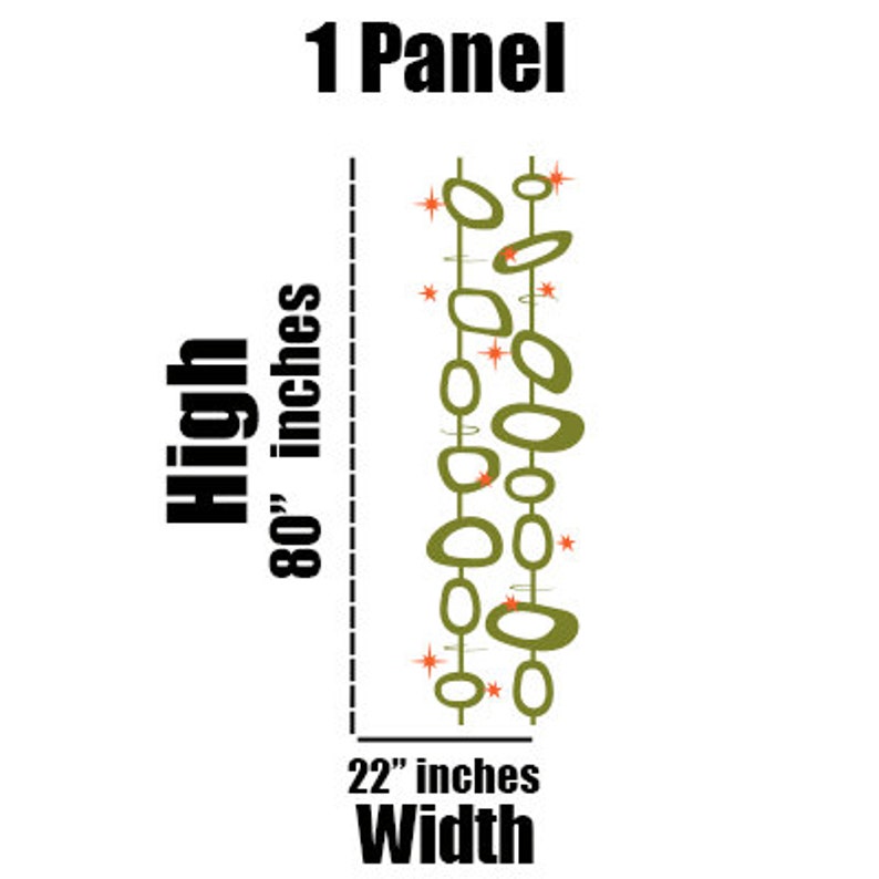 Mid-century Modern Star Chain Pattern Mid Century Modern Wall - Etsy