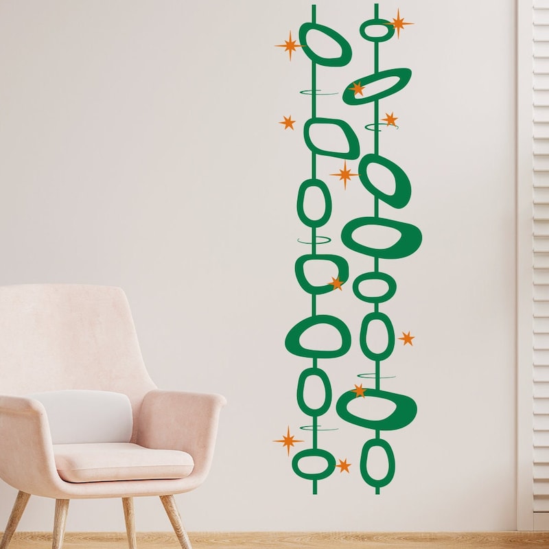 Mid Century Modern Wall Decals - Etsy