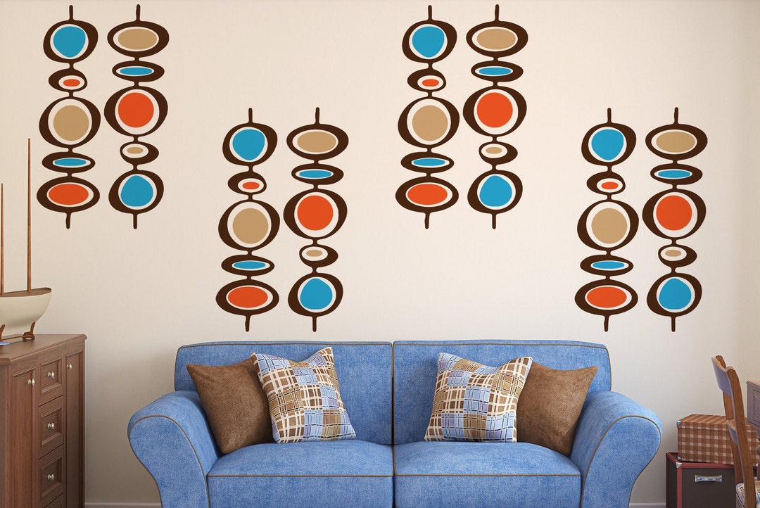 Custom Mid Century Wall Decals: Retro 70s Rings Decor - Etsy