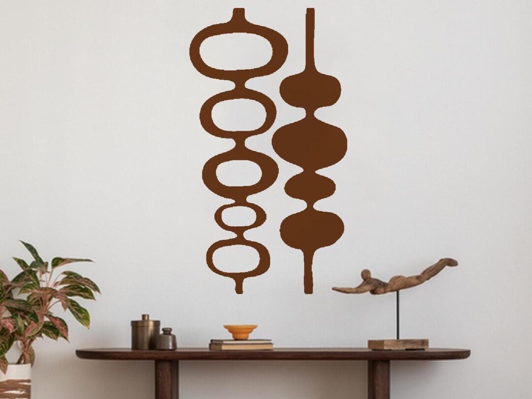 Mid-century Modern Pods Wall Decal: Retro Arch Mural, Peel & Stick ...