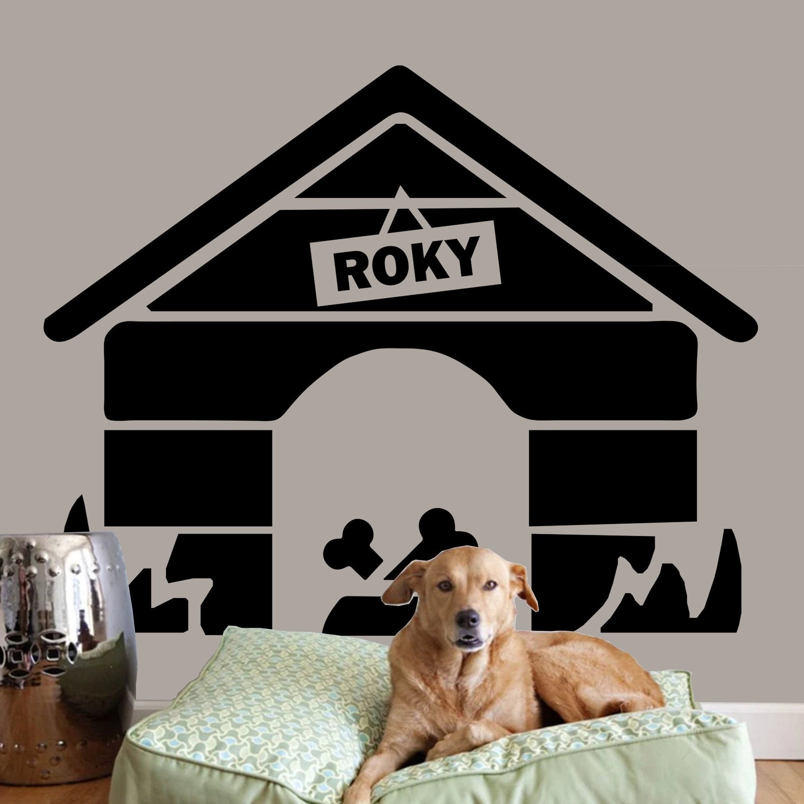 Personalized Dog House Wall Decal: Custom Vinyl Pet Name Art - Etsy