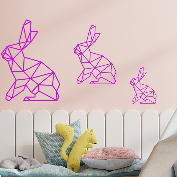 Geometric Rabbit - Etsy