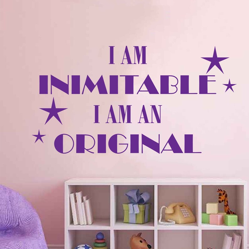 I Am Inimitable I Am Original Wall Decal - Etsy