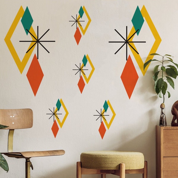 Geometric Wall Decal - Etsy