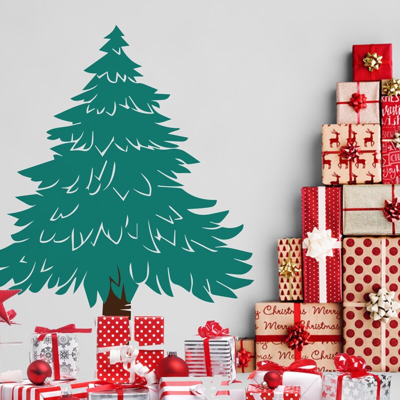 Christmas Tree Wall Decal - Etsy