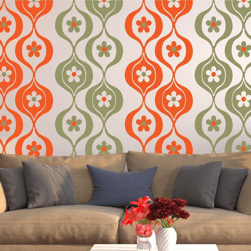 Mid Century Stencil - Etsy