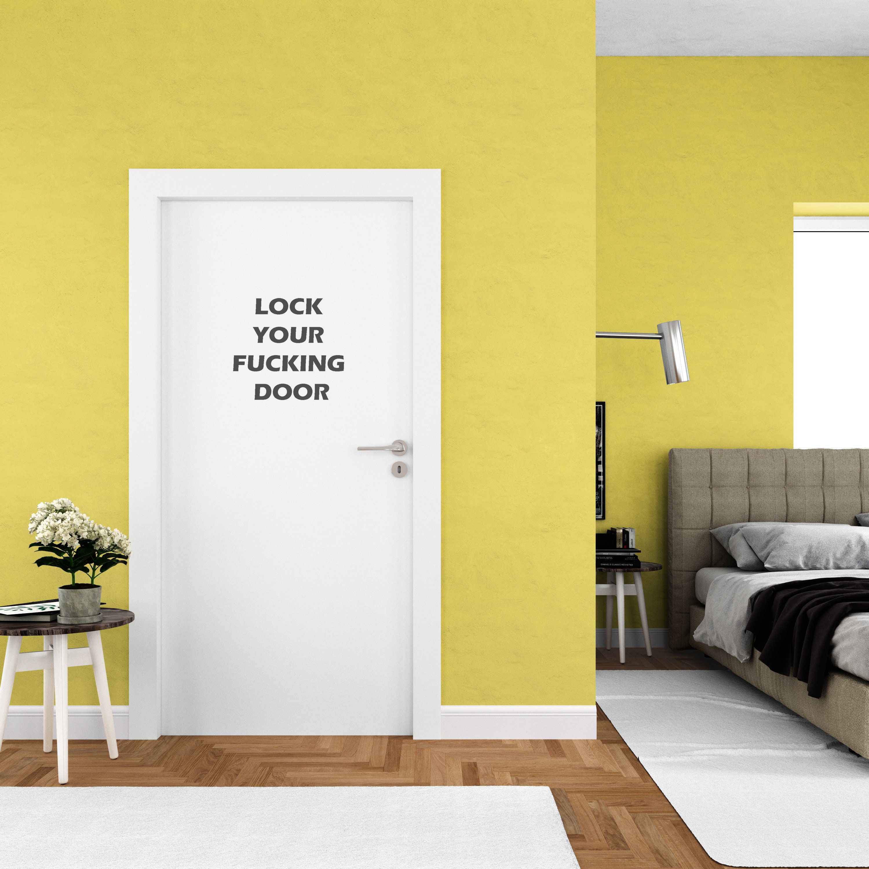 Door Decal Lock your Fucking Door Decal Sticker Viny | Etsy