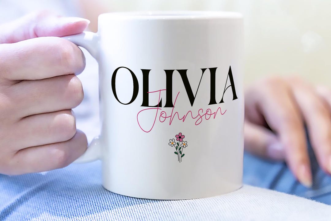 Personalized Name Coffee Mug: Custom Drinkware Gift - Etsy