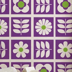 Daisy Wall Decal 70s Retro Wall Sticker Vintage Decor Peel and Stick ...