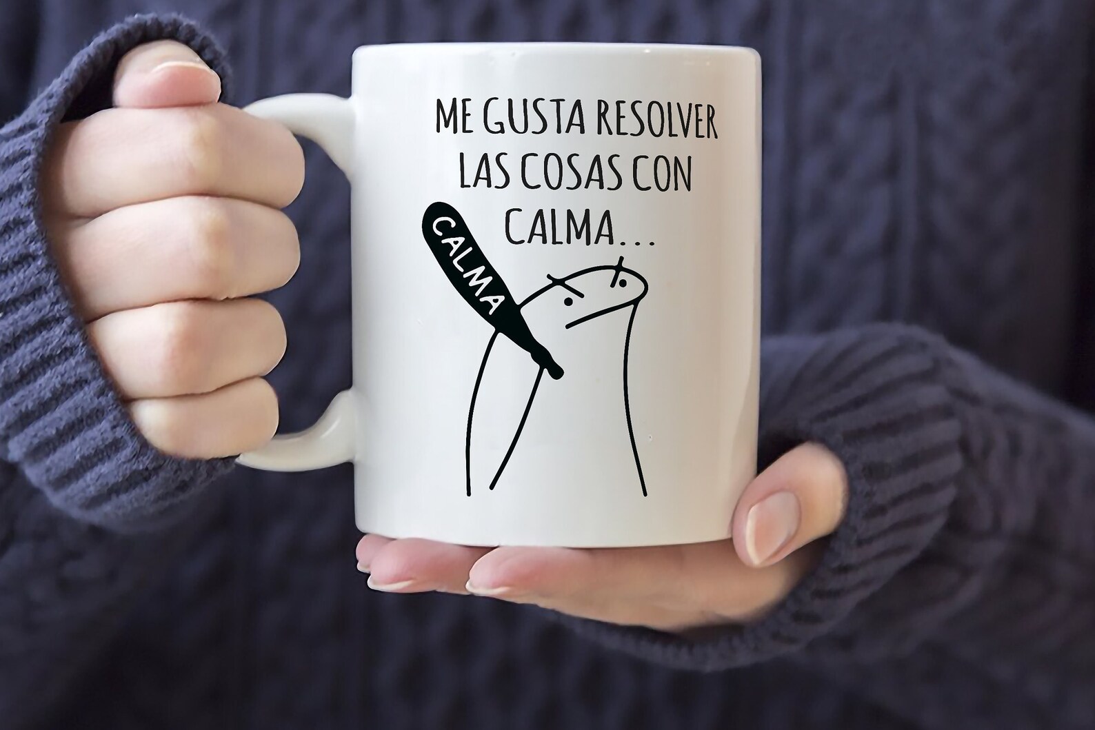 Me Gusta Resolver Las Cosas Con Calma Funny Mug Coffee Mug - Etsy