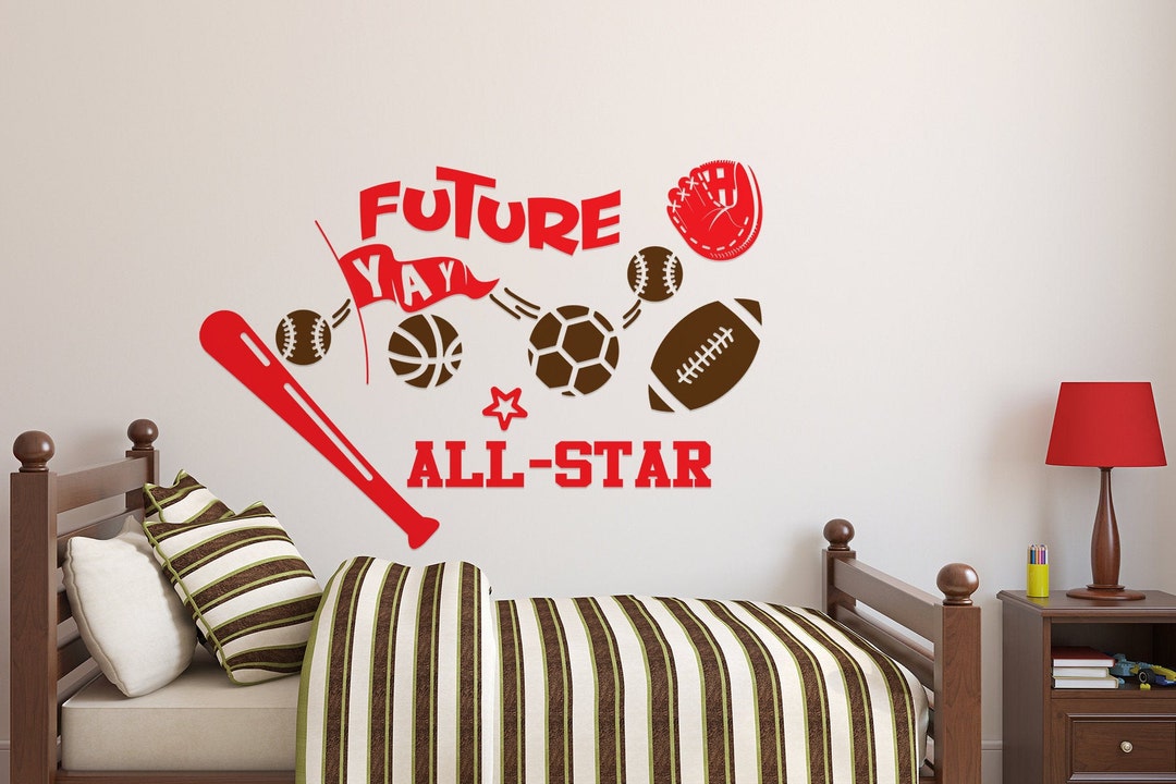 All Star Sports, Sports Scene Wall Decal, Future All Star, Inspired ...