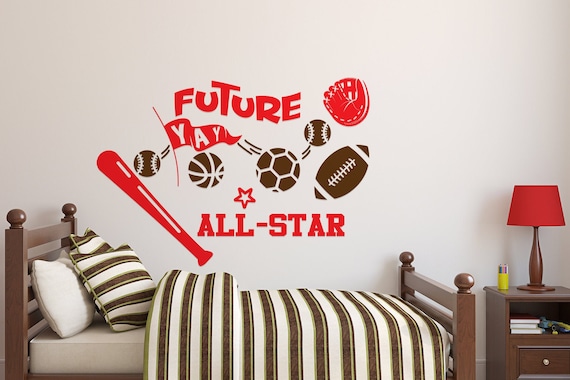 All Star Sports Sports Scene Wall Decal Future All Star - Etsy