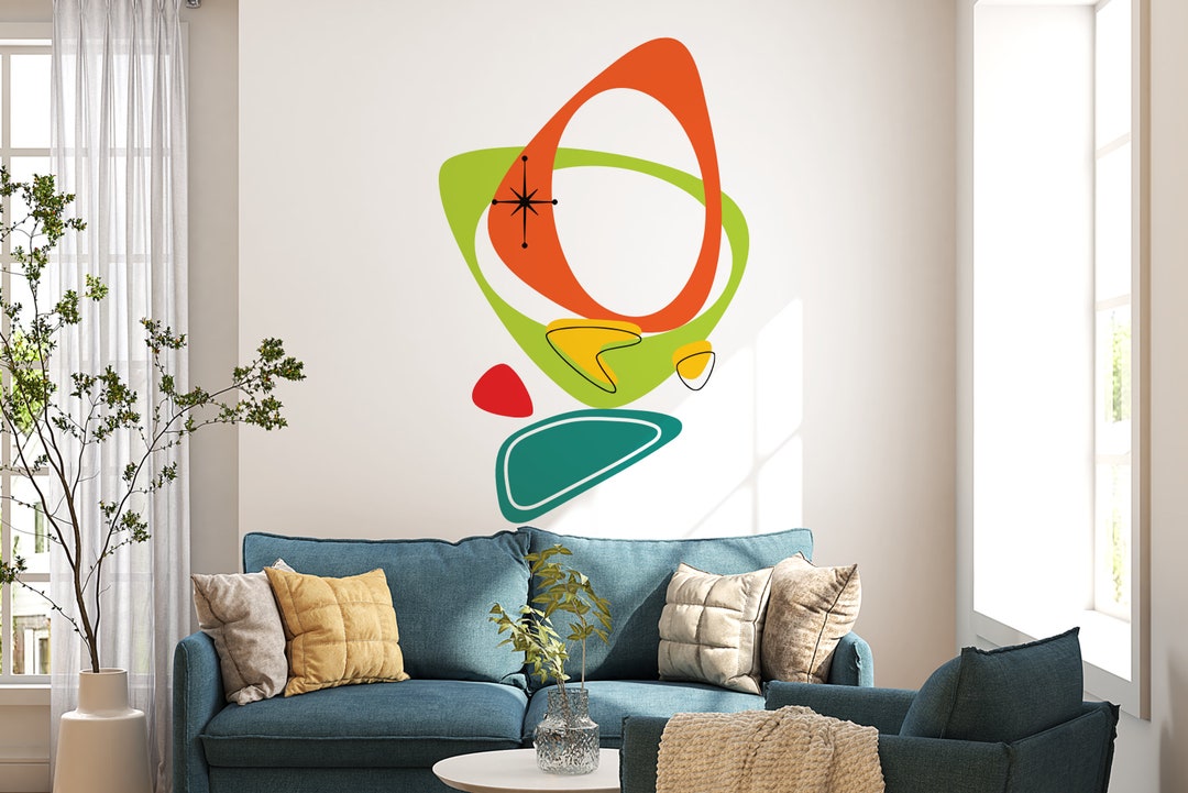 Atomic Age and Retro Shapes From the 1950s, Mid-century Modern Wall Art ...