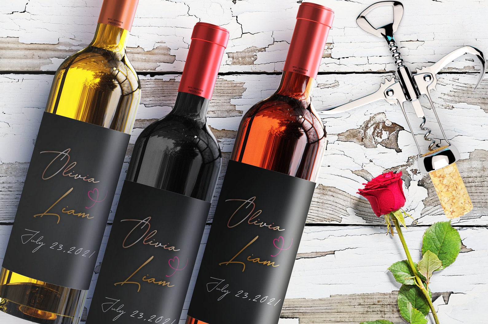 Personalized Wedding Wine Bottle Labels Custom Wine Bottle - Etsy