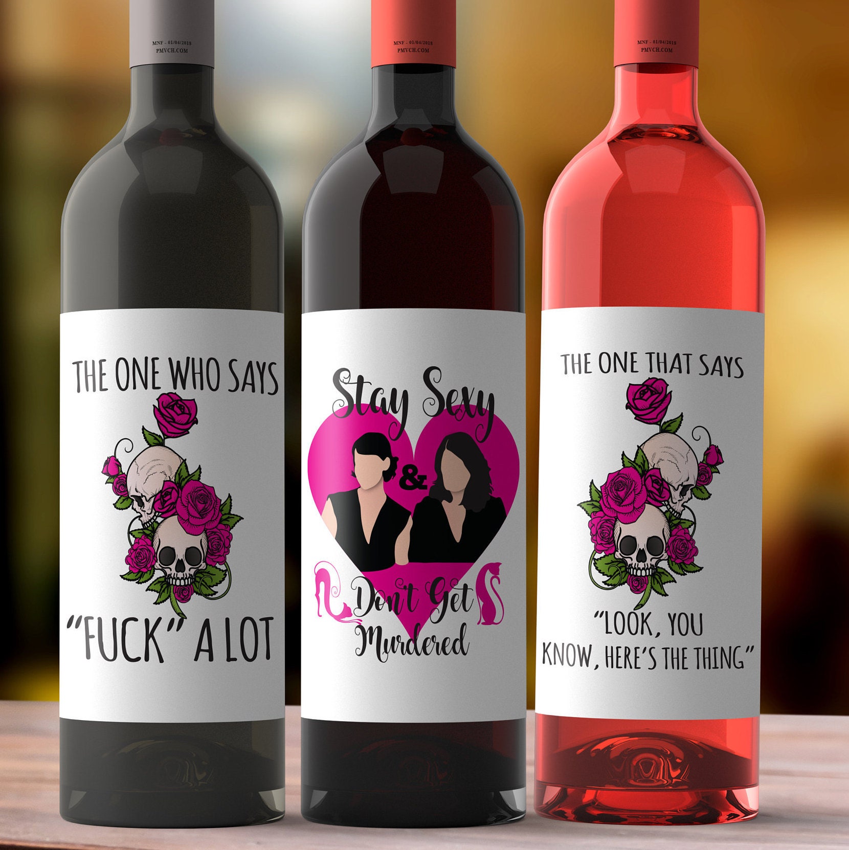 My Favorite Murder Wine Labels Party Stay Sexy Don't Get - Etsy